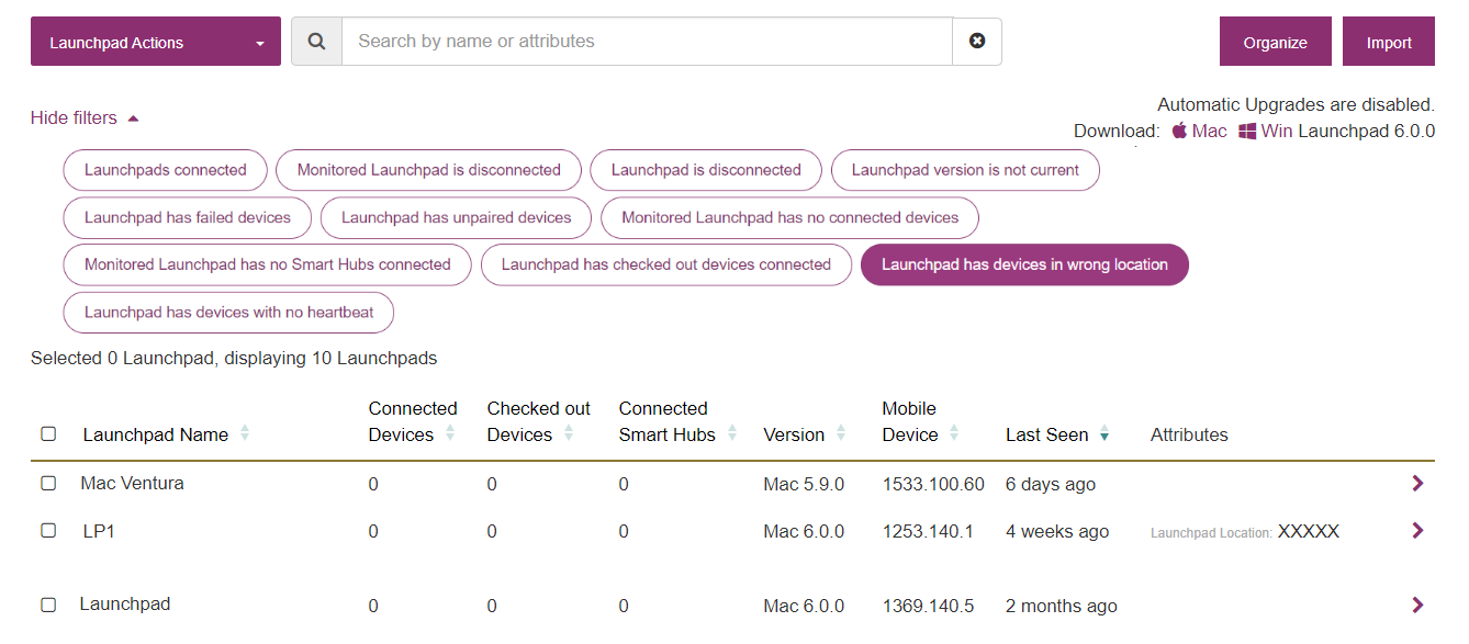 Launchpad List – GroundControl