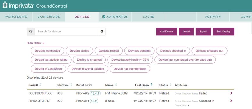 Devices – GroundControl