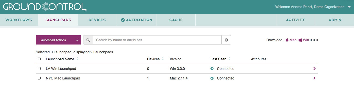Launchpad List | GroundControl