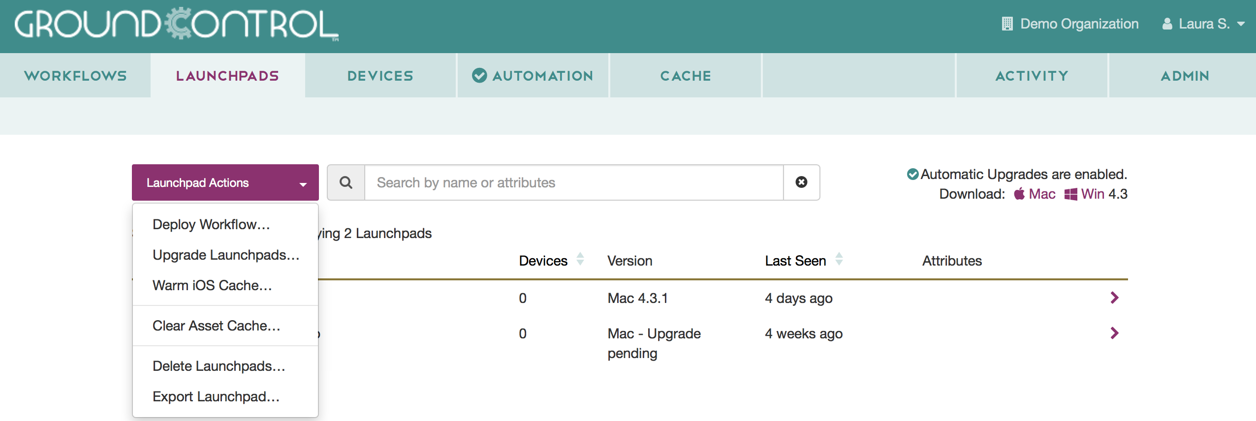 Launchpad List | GroundControl
