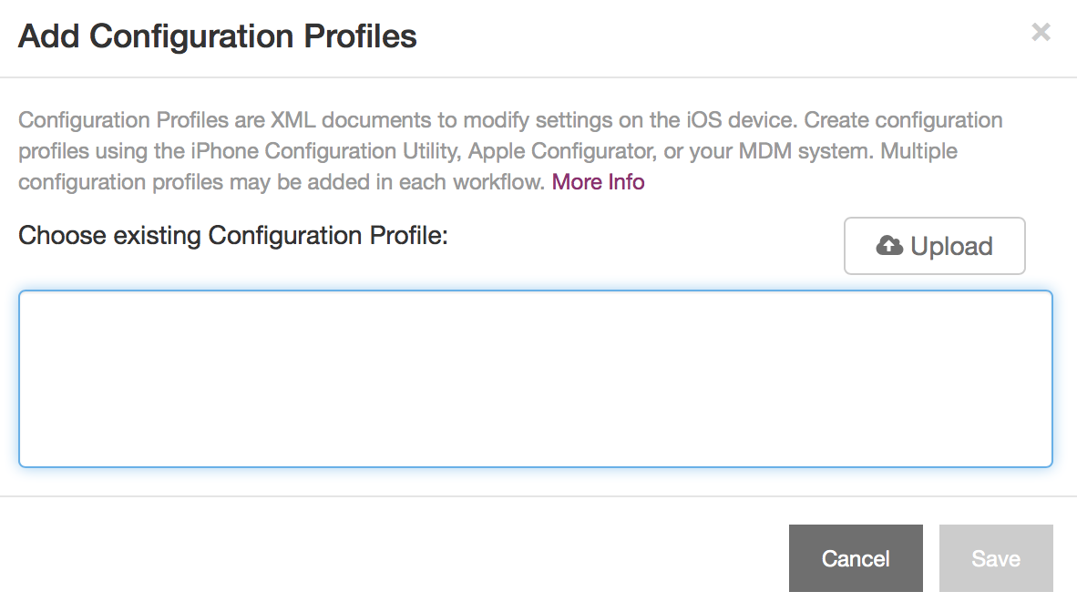 Add Configuration Profile – GroundControl