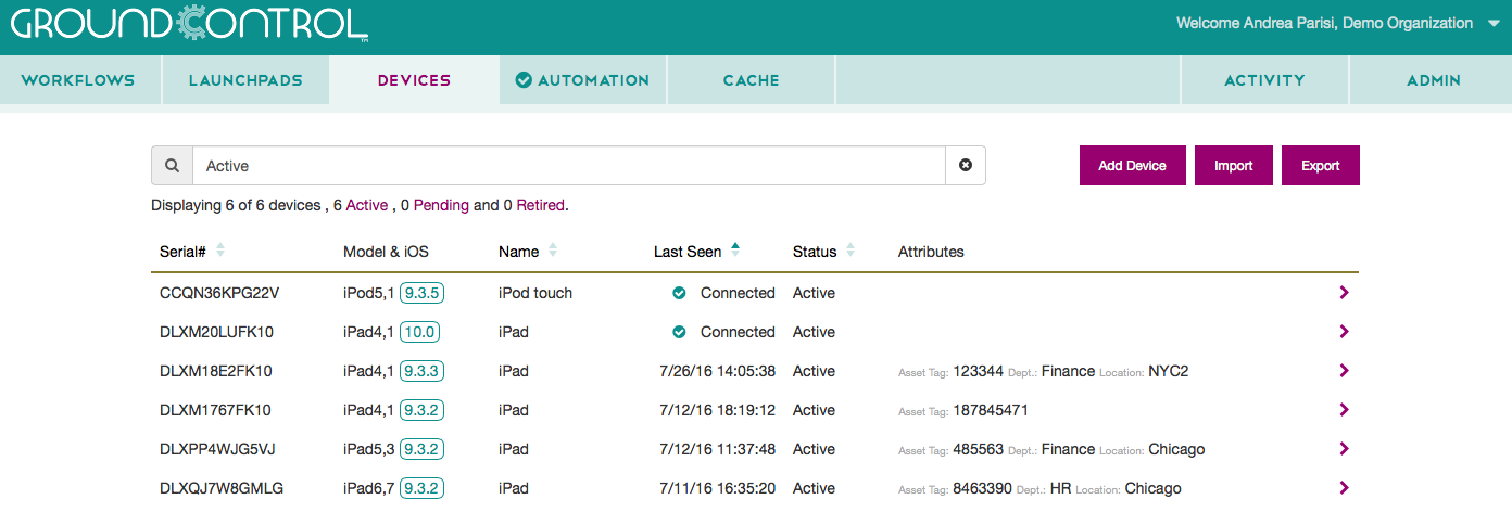 Devices | GroundControl