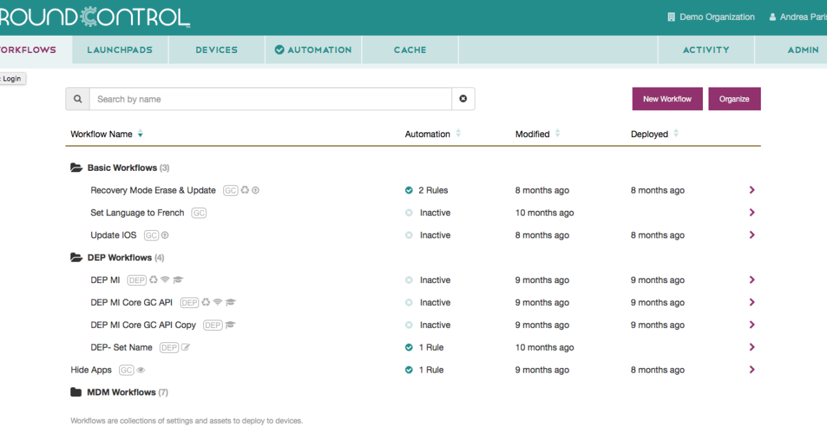 Workflows – Mobile Access Management