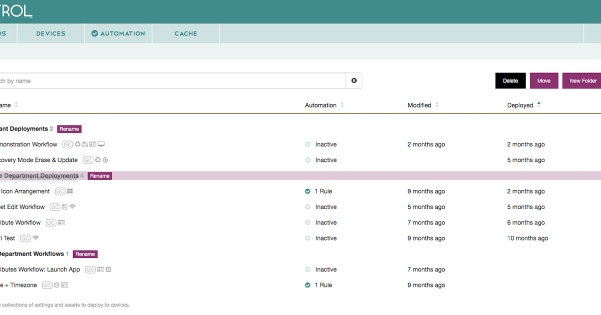 Organizing Workflows – Mobile Access Management