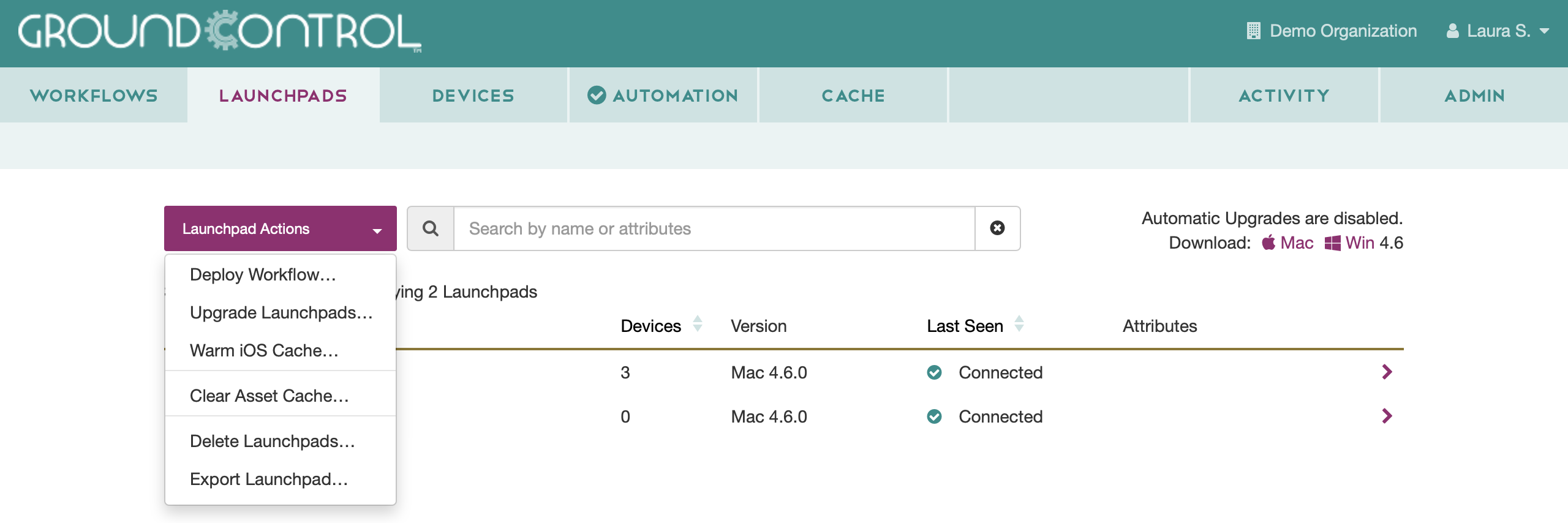Launchpad List | GroundControl