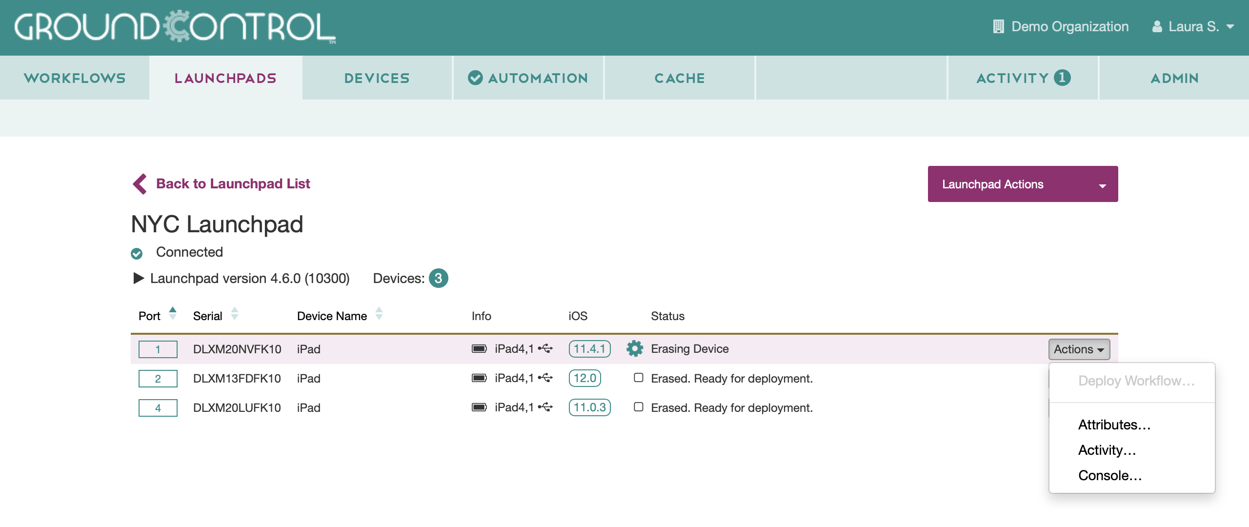 Launchpad List | GroundControl