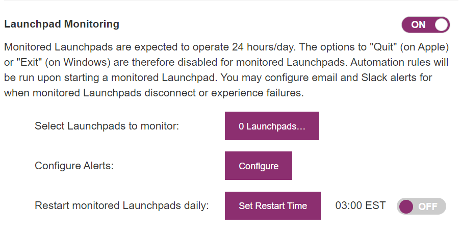 Launchpad Monitoring – GroundControl