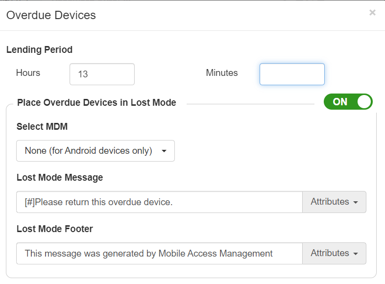 Overdue Devices – Mobile Access Management