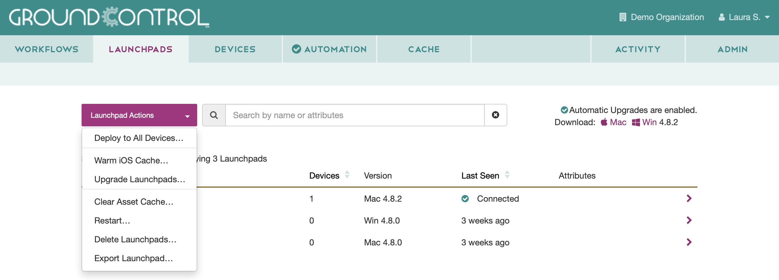 Launchpad List – GroundControl