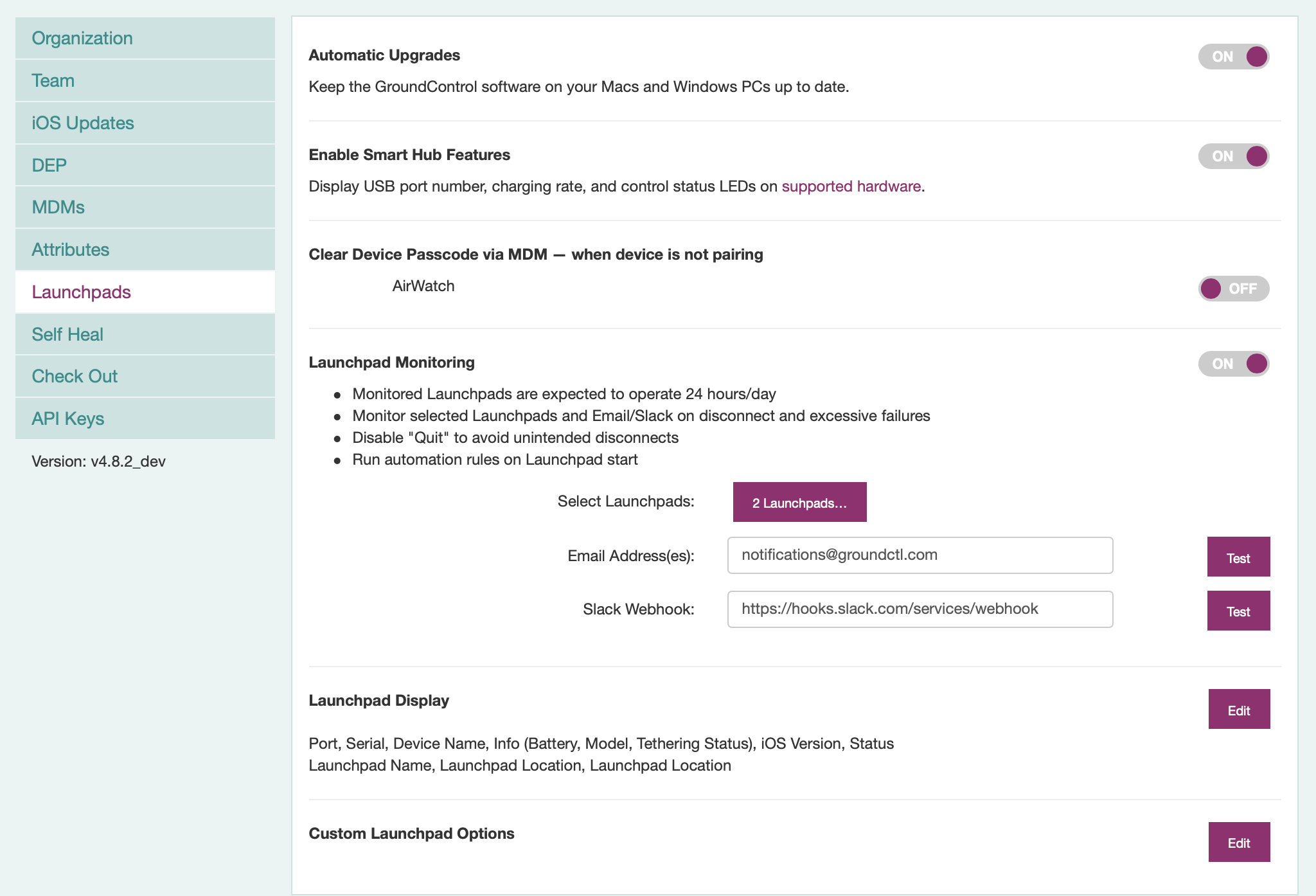 Launchpads – GroundControl