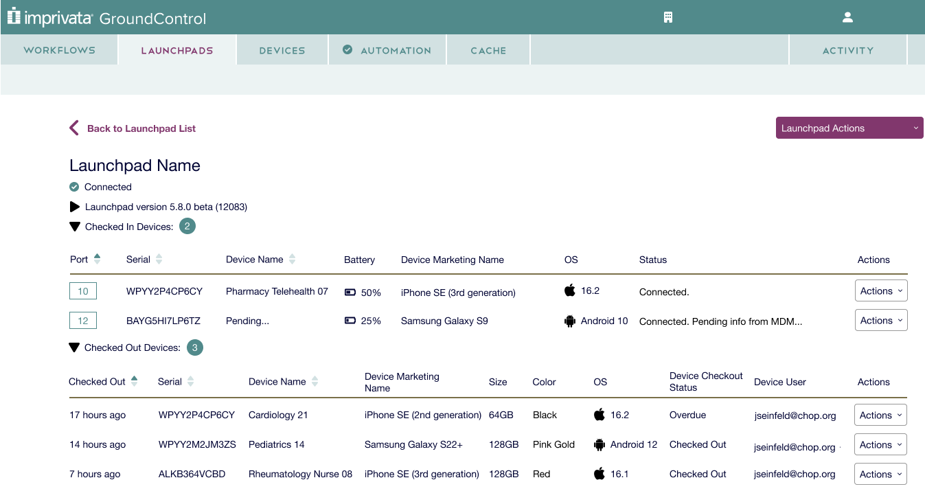 Launchpad Details – GroundControl