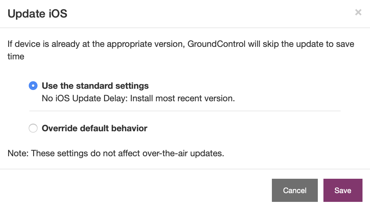 Update iOS – Mobile Access Management