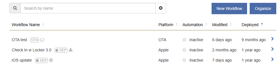 Create & Edit Workflows – Mobile Access Management